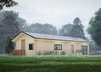 China Light Steel Frame Prefab Bungalow Homes , Bungalow House With Big Window for sale