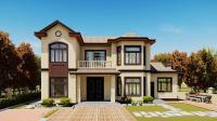 China 2 Storey Prefabricated Villa House With Light Steel Framing House Kits for sale