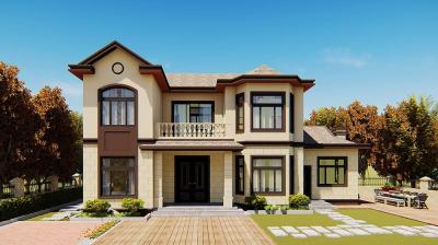 China 2 Storey Prefabricated Villa House With Light Steel Framing House Kits for sale