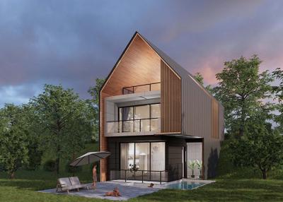China AS/NZS/USA Standard Prefab Light Steel Frame House With Garden Terrace for sale