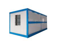 China Cheap 20FT 40FT Prefab Foldable Flat Pack Modular Folding Container House As Emergency Shed for sale