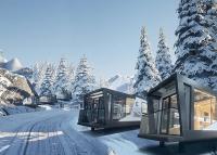 China Customized Space Capsule Light Steel Frame House Glacier Hotel Perfect For Eco-Friendly Getaways for sale