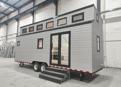 China Light Steel Prefab Tiny House With Metal PU Sandwich Panel Wall And Trailer for sale