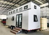 China Light Steel Prefab Tiny House On Wheels: Featuring Metal PU Sandwich Panel Wall And Trailer for sale