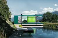 China Luxury cabin Modular Log Cabin Homes Built with Light Steel Frame, Complete Prefabricated house Kits for sale