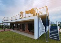 China DEEPBLUE Prefab Wooden Bungalow With Light Steel Frame Construction Office Building for sale
