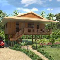 China Large House Natural Prefabricated Wooden House With Comfortable Terrace Bedroom Luxury Villa for sale