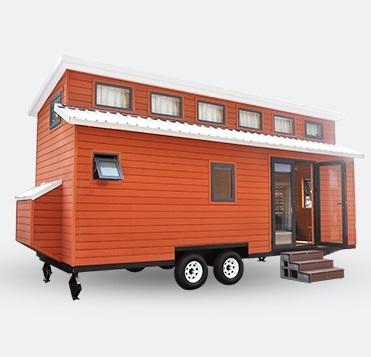 China Prefabricated Tiny House With 110/220V/240v Electrical Glass Wool And PU Cladding Insulation for sale