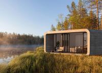 China Wood Assembled Houses Portable Cabins Modular Cottages With Light Steel Frame for sale