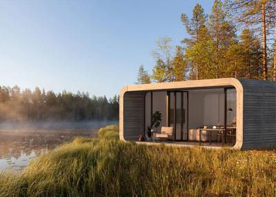 China Wood Assembled Houses Portable Cabins Modular Cottages With Light Steel Frame for sale