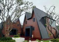 China Prefab House Kit  A Frame With Light Steel Frame Modular Home For Holiday And Camping for sale