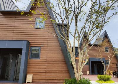 China prefabricated cabins lodges with hot tubs Light Steel Framing chalet prefab Wooden House Resort Bunglalow for sale