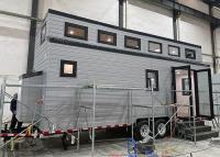 China Stylish Prefabricated Tiny Houses On Wheels: Modern Small House Designs With Trailer For Airbnb for sale