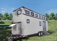 China Stylish Prefabricated Tiny Houses On Wheels: Modern Small House Designs With Trailer For Airbnb for sale