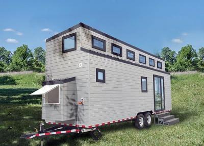 China Stylish Prefabricated Tiny Houses On Wheels: Modern Small House Designs With Trailer For Airbnb for sale