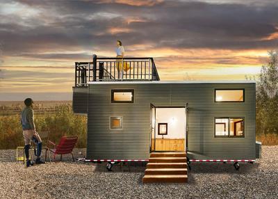China Modular Home Prefab Tiny Homes On Wheels Trailer House Orlando Ready To Ship For Airbnb for sale