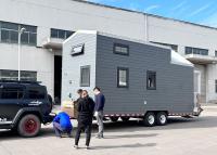 China Modular Light Steel Structure Prefab Tiny House On Wheels With Trailer For Airbnb for sale