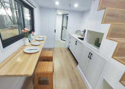 China Prefab Tiny House On Wheels | Prefab Home With Solar Panels & Ready To Ship for sale