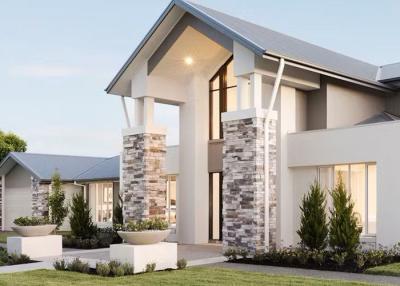 China Light Gauge Steel Modern Prefab Living Home Luxury Two Storey Prefabricated Steel Structure Villa House for sale