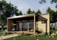 China UK Prefab Garden Studio With Light Steel Frame Cabin Granny Flat Hosue Kits for sale