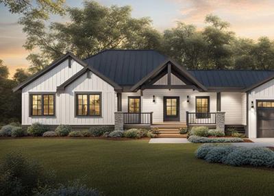 China AS / NZS / USA Light Steel Frame House Prefabricated House Kits Modular Homes for sale