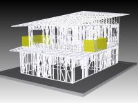 China AS/US Light Steel Frame Houses , Prefabricated House Kit Home For South Africa for sale