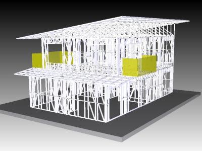 China AS/US Light Steel Frame Houses , Prefabricated House Kit Home For South Africa for sale