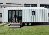 China AS / US Prefabricated House Container Modern Design Tiny House Built On Trailer for sale