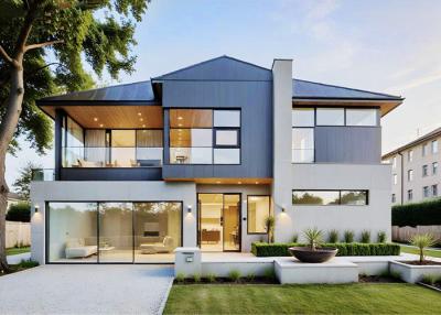China ICC-ES Luxury 3 Bedroom Villa Prefab Light Gauge Steel House Container Houses for sale