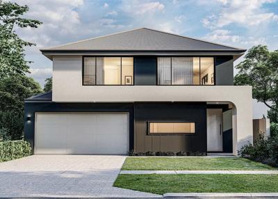 China 2 Storey Modern Steel Structure Prefab Villa Home Kits for sale