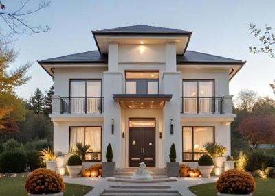 China NS / AS Light Steel Villa Prefab With Doubel Glass PVC Sliding Windows for sale