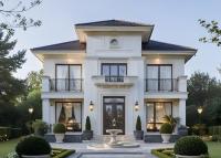 China NS / AS Luxury Modern Villa Prefab Homes Light Steel Frame Structure for sale