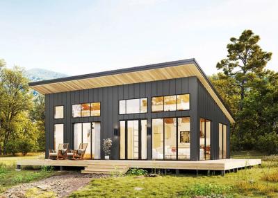 China NS/AS Prefab Beach House Wooden Bungalow Prefab Living Complet With 3 Bedroom for sale