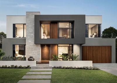 China Luxury Modular Prefab Villa – 3-Bedroom Light Steel Frame House Kit NS/AS Standard for sale