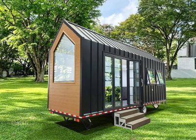 China Modern Glamping Trailer Houses Tiny House Mobile Home Ready To Ship With Wheels for sale