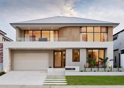 China Luxury Prefab Villa 2 Story Steel Frame Modular Home US / AU / EU Standard Prefabricated House Kits for sale