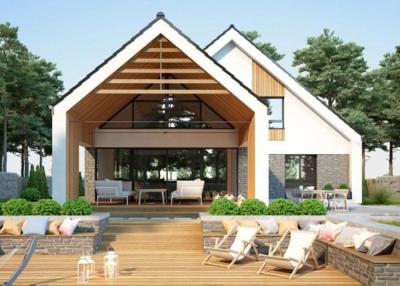 China Modern Design Luxury Light Steel Frame Prefabricated House Villa Steel House Kits for sale