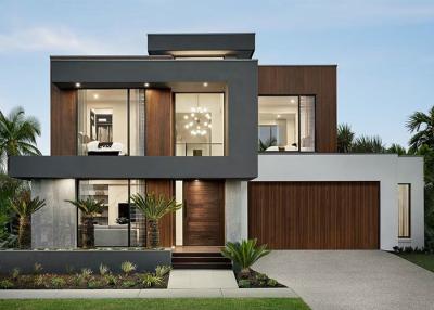 China 2-Storyluxuyr Villa Prefab House Panelized System Build With Light Steel Frame Home for sale