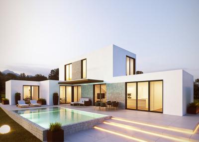 China Light Steel Frame Prefabricated House Built | AS/NS Villa Panelized House Kits for sale