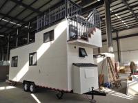China Light Steel Trailer Tiny Homes / Cabin Hotel Unit / Modular House On Wheels for sale