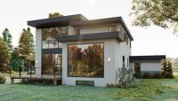 China Modular Prefab House Single Family Home With Light Steel Frame Luxury Mansion for sale