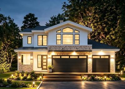 China Luxury Single Family Light Steel Frame Home Inspired by Mediterranean Architecture for sale
