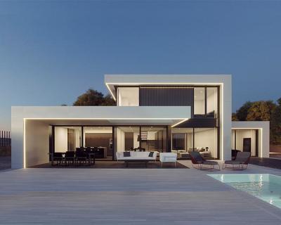 China As/Us Modular Prefab Luxury Villa House With Light Steel Frame For Modern Family Living for sale