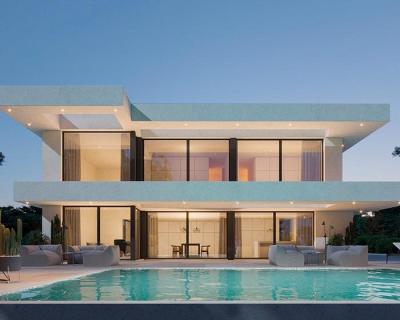 China Luxury Single Family Light Steel Frame Home Inspired By Mediterranean Architecture for sale