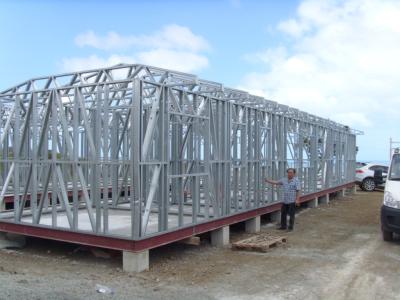 China Prefabricated Light Steel Frame Houses / Hurricane Resistant Prefab House Granny Flat for sale