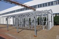 China Metal Car Sheds steel sheet cladding Light Steel Frame Mobile Car Garage for sale