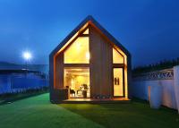 China Modern Light Steel Prefab Small Garden Studio Resort House Hotel Cabin Hotel Unit for sale