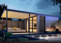 China Light Gauge Steel Frame Prefab Modular Homes Garden Office With Double Glass Windows for sale