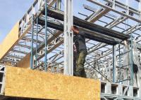 China Galvanized Steel Frame Sandwich Panel Prefab Light Steel House Kits 100 Year Structure for sale