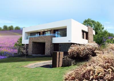 China Modern Modular Home | Light Steel Frame Prefab House With Big Windows for sale
